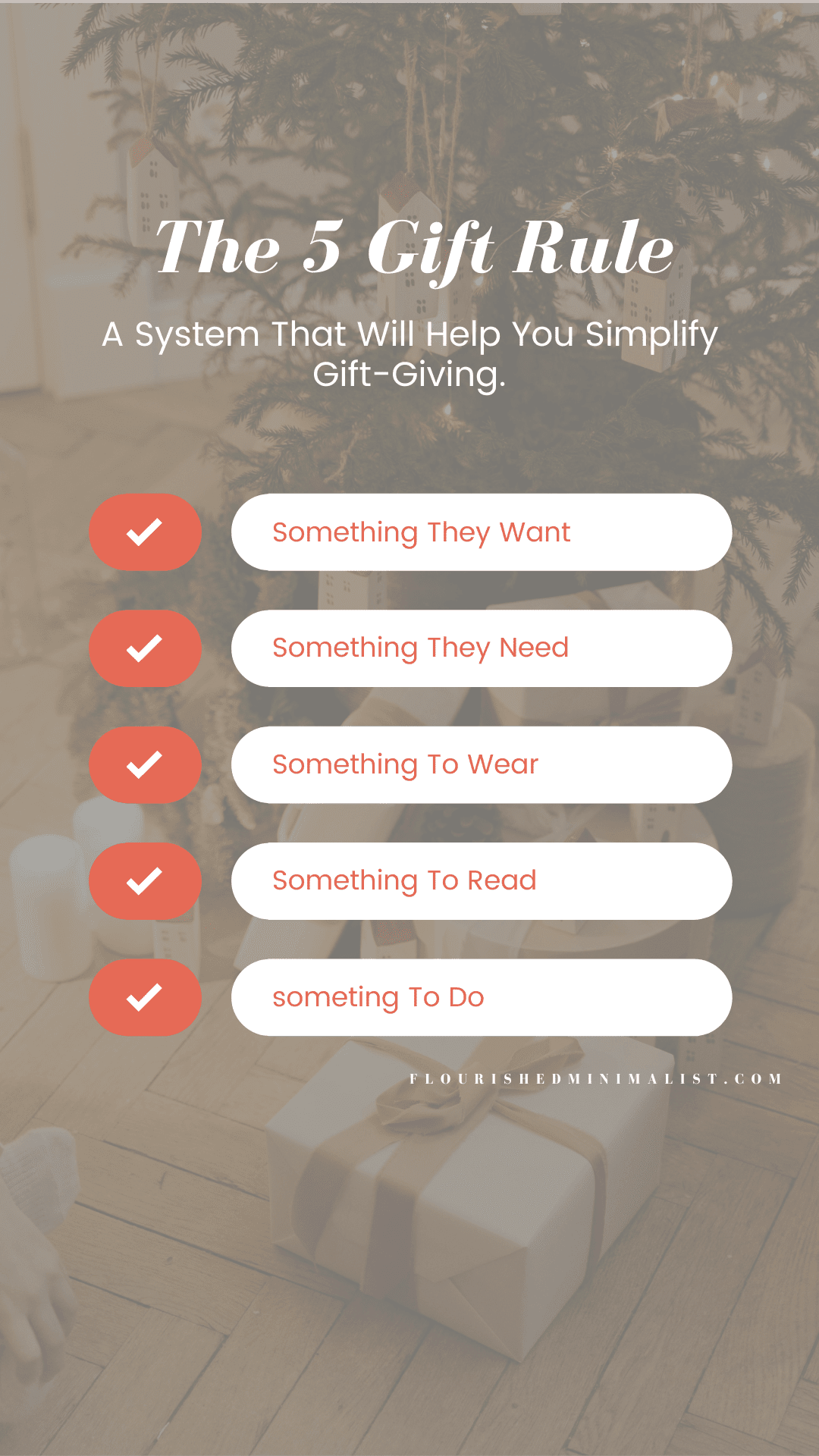 The 5 Gift Rule for Christmas - FLOURISHED MINIMALIST